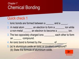 Chemical Bonding | PPT