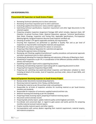 Muhammad Asif - Procurement Quality Supervisor CV (2) | PDF
