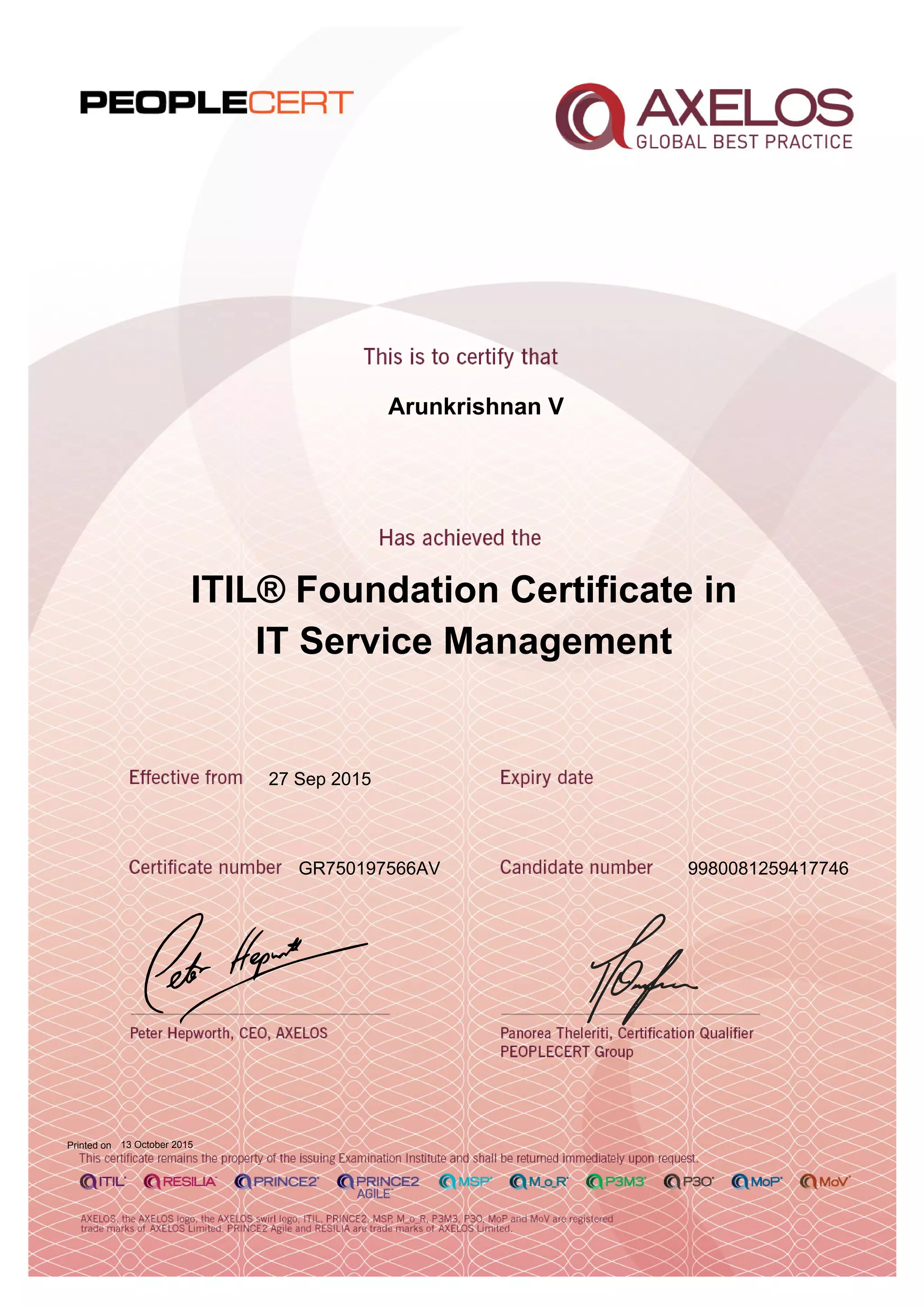 e-Cert ITIL | PDF | Business | Business and Finance