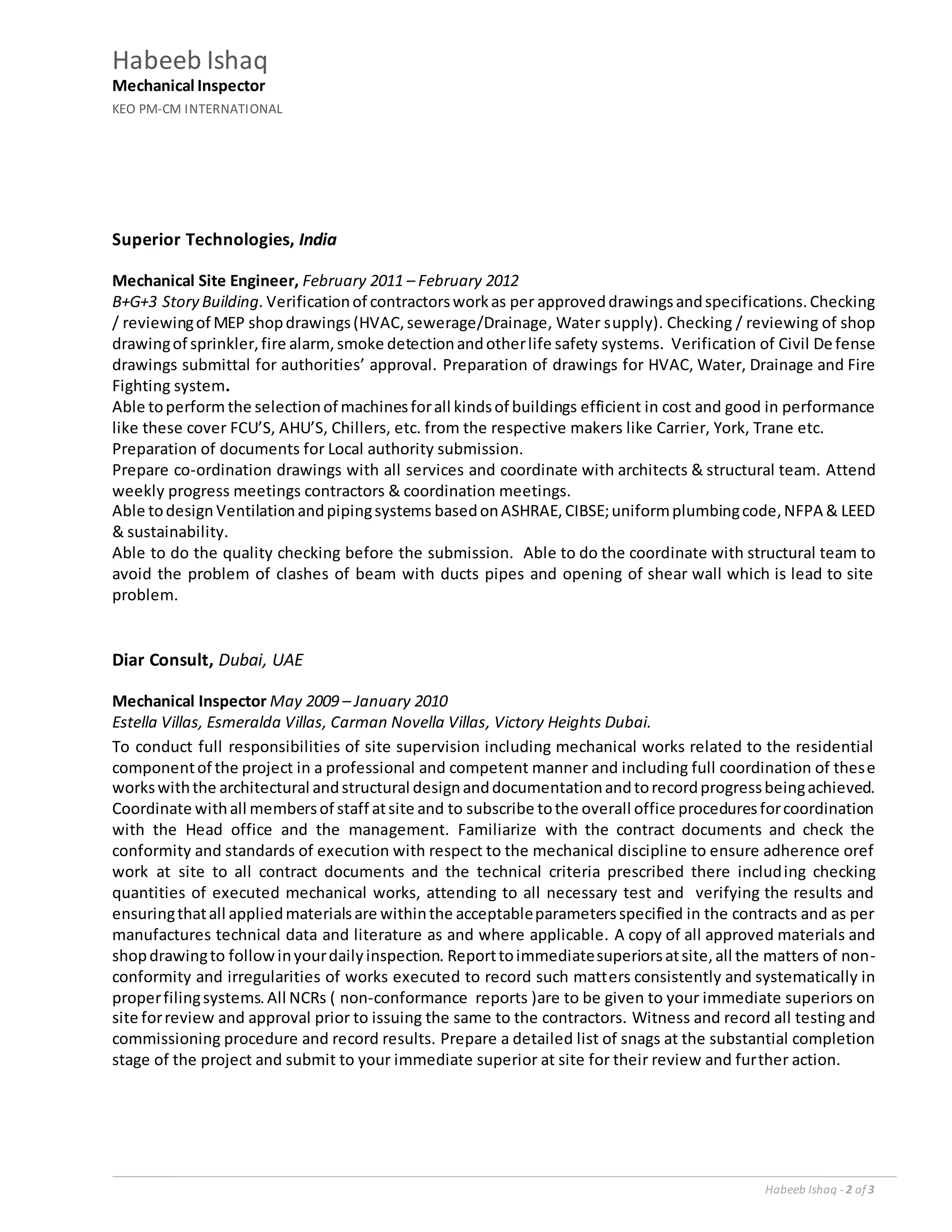 updated habeeb cv | PDF