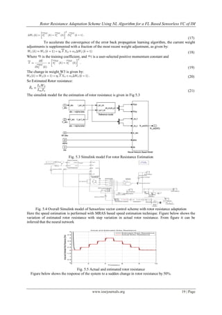 Rotor Resistance Adaptation Scheme Using Neural Learning Algorithm for a Fuzzy Logic Based ...