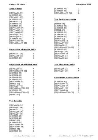 ChemQuest2012 - Chap08 Ans p1 | PDF
