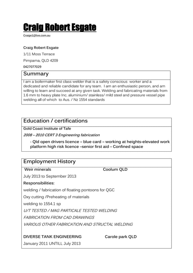 Craig Resume new | PDF