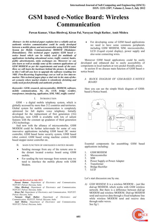 GSM based e-Notice Board | PDF | Telecommunications Industry | Industries