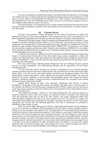 Enhancing Project Management Efficiency using Lean Concepts | PDF