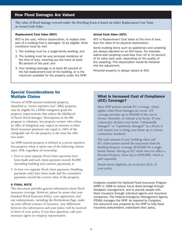 NFIP National Flood Insurance Program | PDF