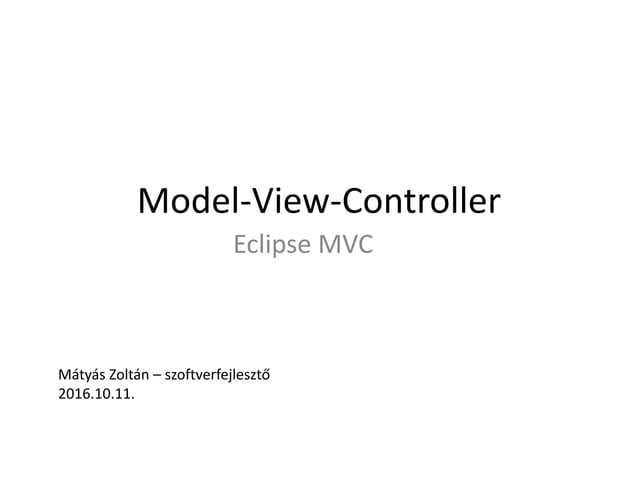 Eclipse MVC | PDF | Graphics Software | Computer Software and Applications