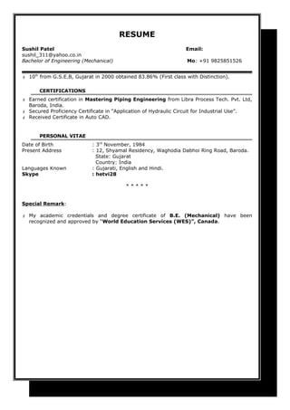 Resume_HVAC Engineer | DOC