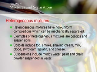 Mixtures and Separations | PPT