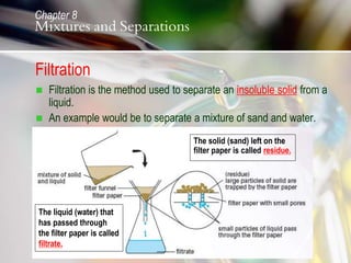 Mixtures and Separations | PPT