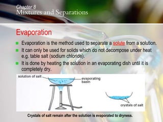 Mixtures and Separations | PPT