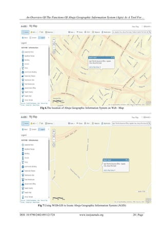 An Overview of the Functions of Abuja Geographic Information System ...