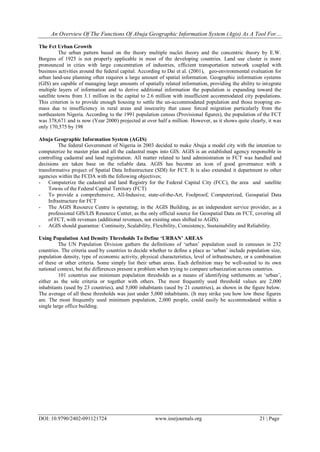 An Overview of the Functions of Abuja Geographic Information System ...