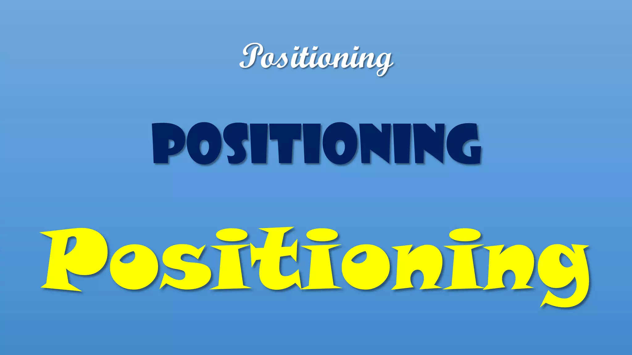 introduction Positioning | PDF