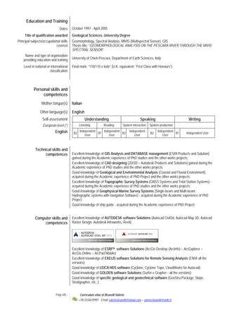 CV BRUNELLI VALERIO_ENG | PDF