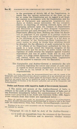 Office of the C&AG of India for the year 1955 on Audit Code, First ...