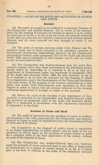 Office of the C&AG of India for the year 1955 on Audit Code, First ...