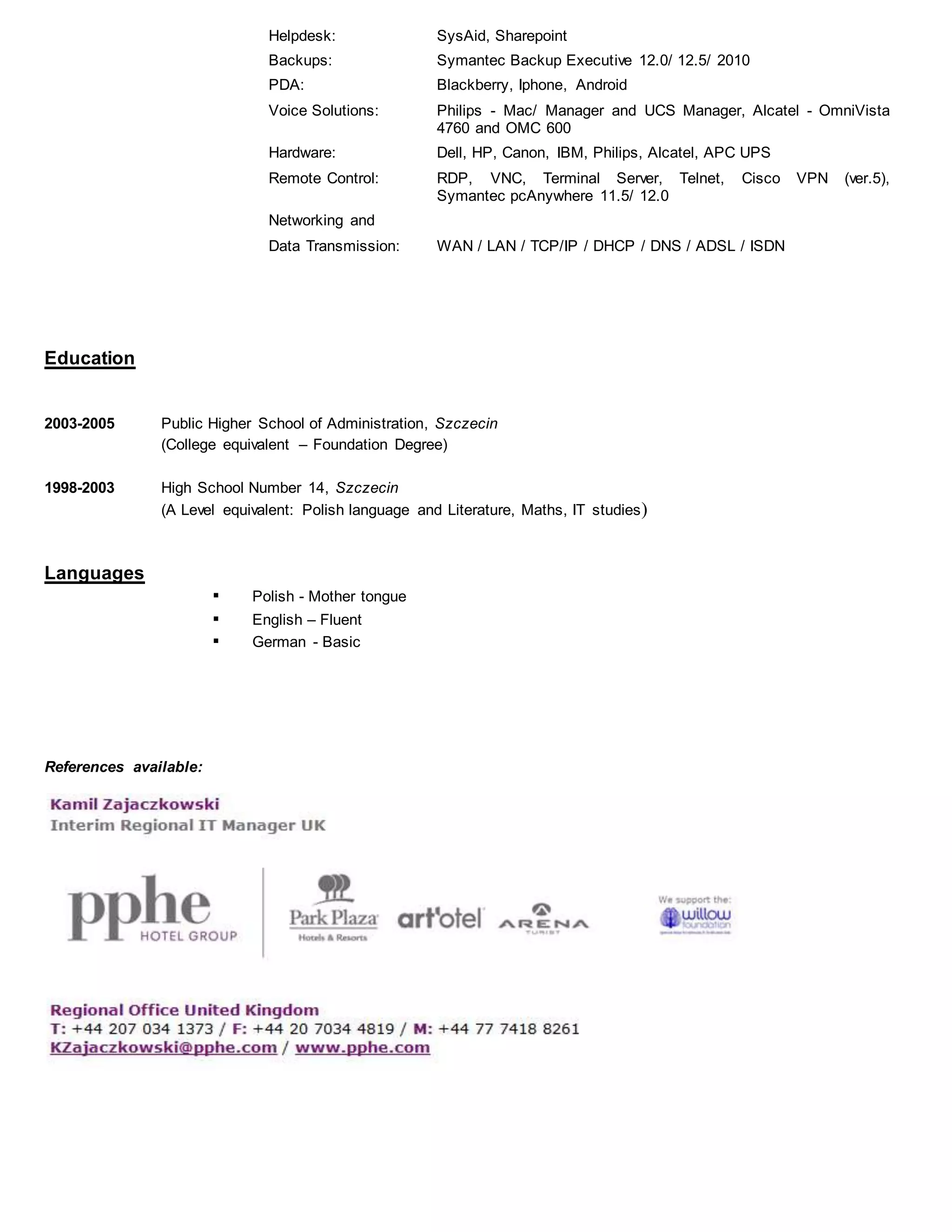 BART_cv | DOCX | Operating Systems | Computer Software and Applications