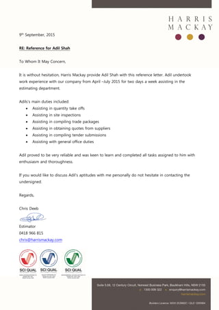 Reference Letter | PDF