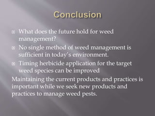 Principles of Weed Management | PPTX