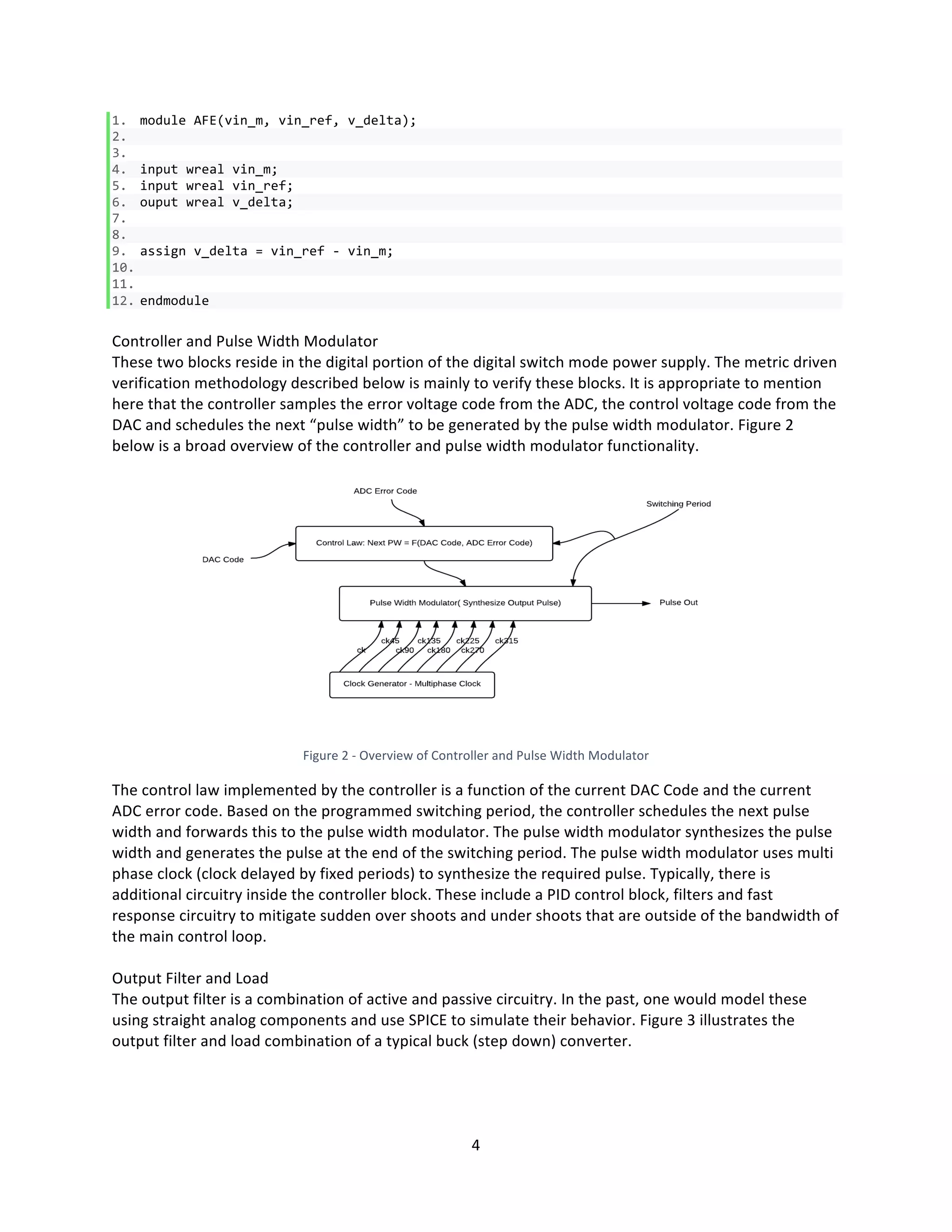 Mixed Signal Verification Of A Voltage Regulator Using A State Space