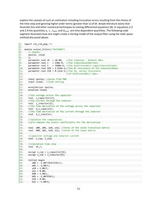 Mixed Signal Verification of a Voltage Regulator using a State Space ...