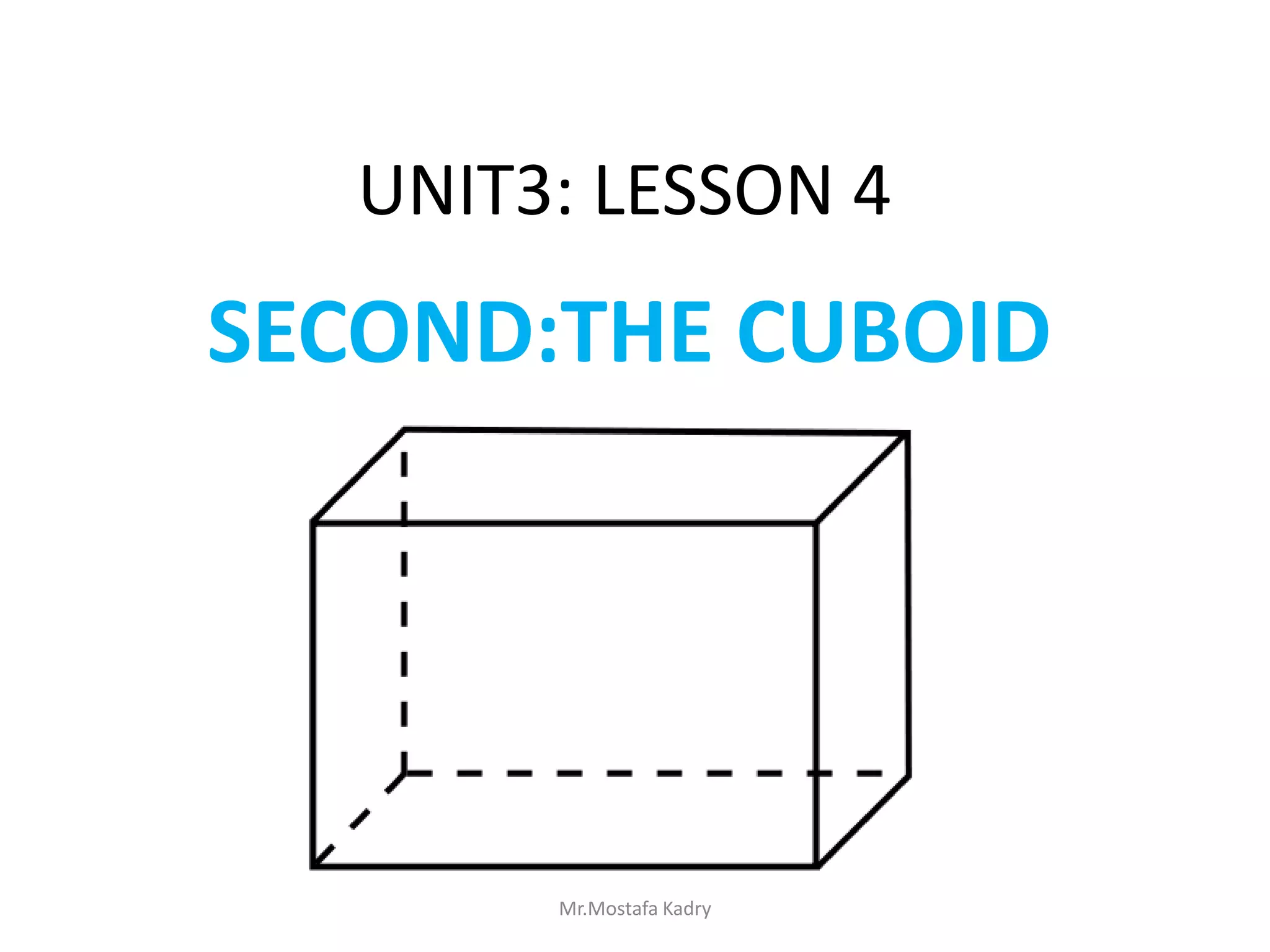 Unit3-Lesson4Pt2-The Cuboid | PPTX