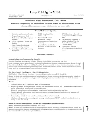 Larry Holguin M.Ed. Resume 2016 | DOCX