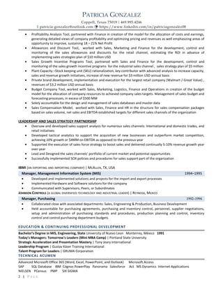 Patricia Gonzalez - Resume - 05-2015 | PDF