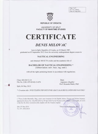 ENG University of Split - Faculty of Maritime Studies - Bachelor ...