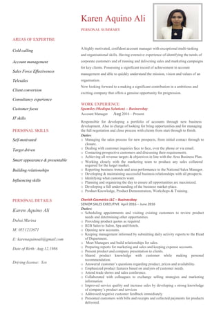 Karen Aquino Curriculum Vitae | PDF