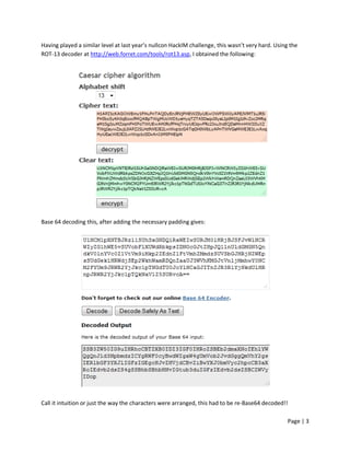 C0c0n 2011 CTF Walkthrough | PDF | Computing | Technology & Computing