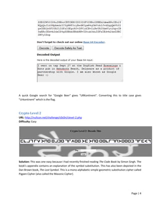C0c0n 2011 CTF Walkthrough | PDF | Computing | Technology & Computing