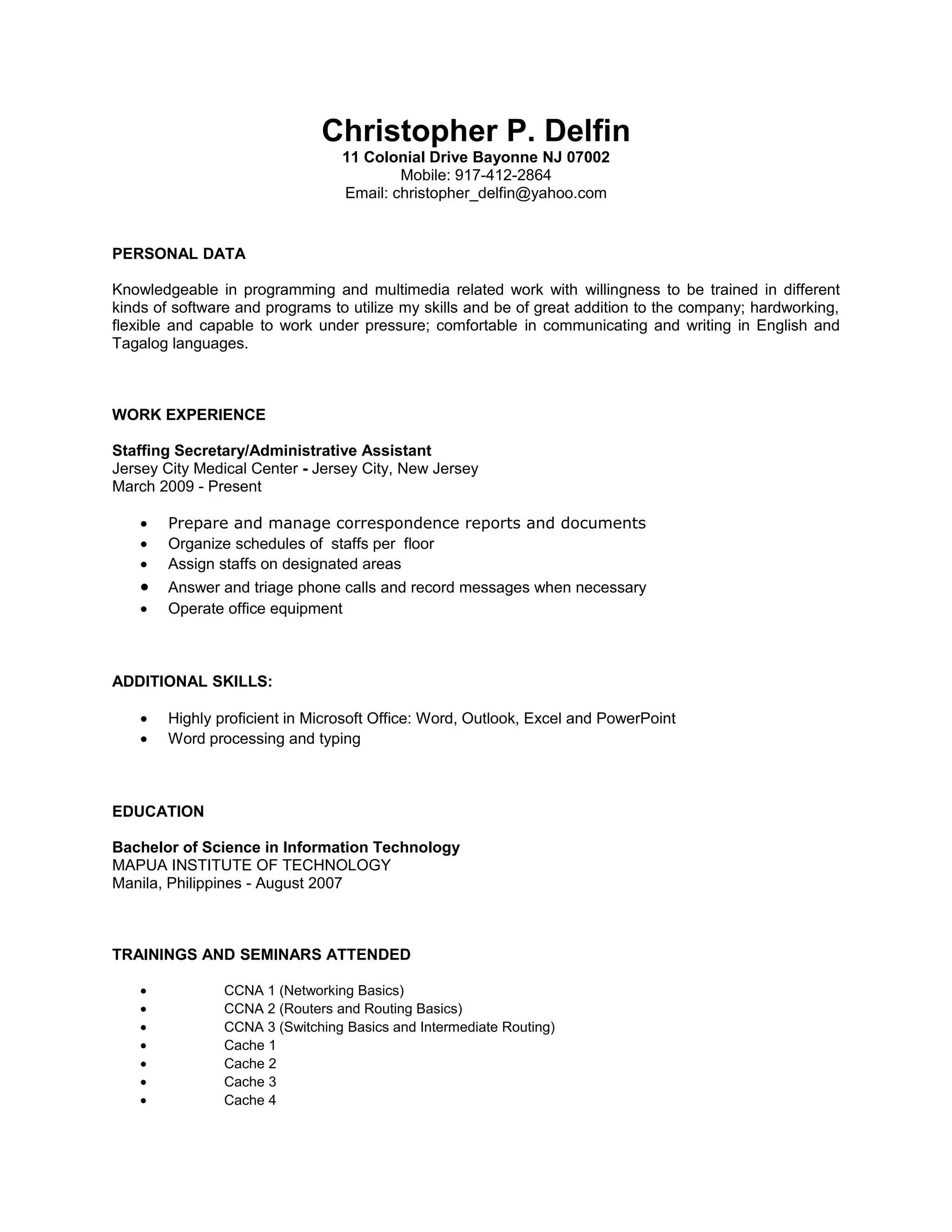 CHRISTOPHER DELFIN.doc resume | DOC