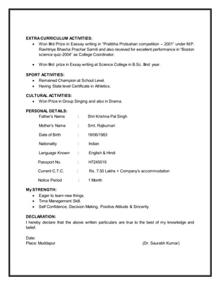 saurabh resume | DOCX