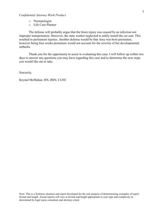 CLNC Sample Work Product Personal Injury | PDF