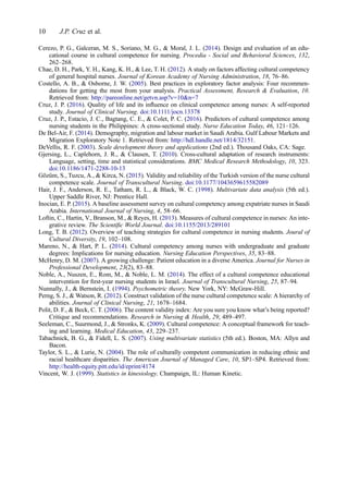Psychometric evaluation of the Cultural Capacity Scale Arabic version ...