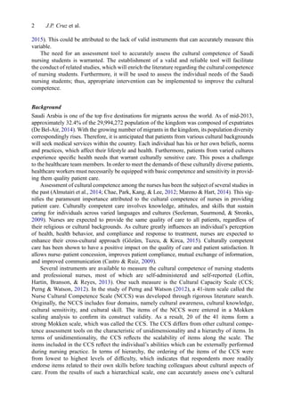 Psychometric evaluation of the Cultural Capacity Scale Arabic version ...
