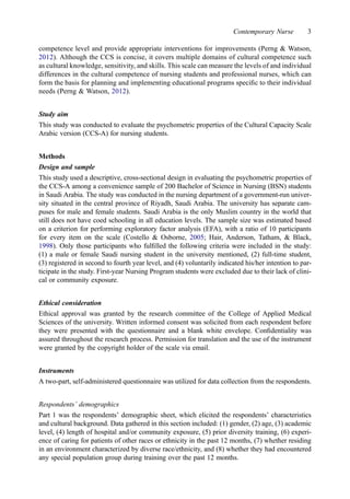 Psychometric evaluation of the Cultural Capacity Scale Arabic version ...