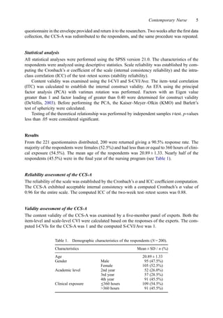 Psychometric evaluation of the Cultural Capacity Scale Arabic version ...
