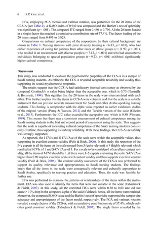 Psychometric evaluation of the Cultural Capacity Scale Arabic version ...
