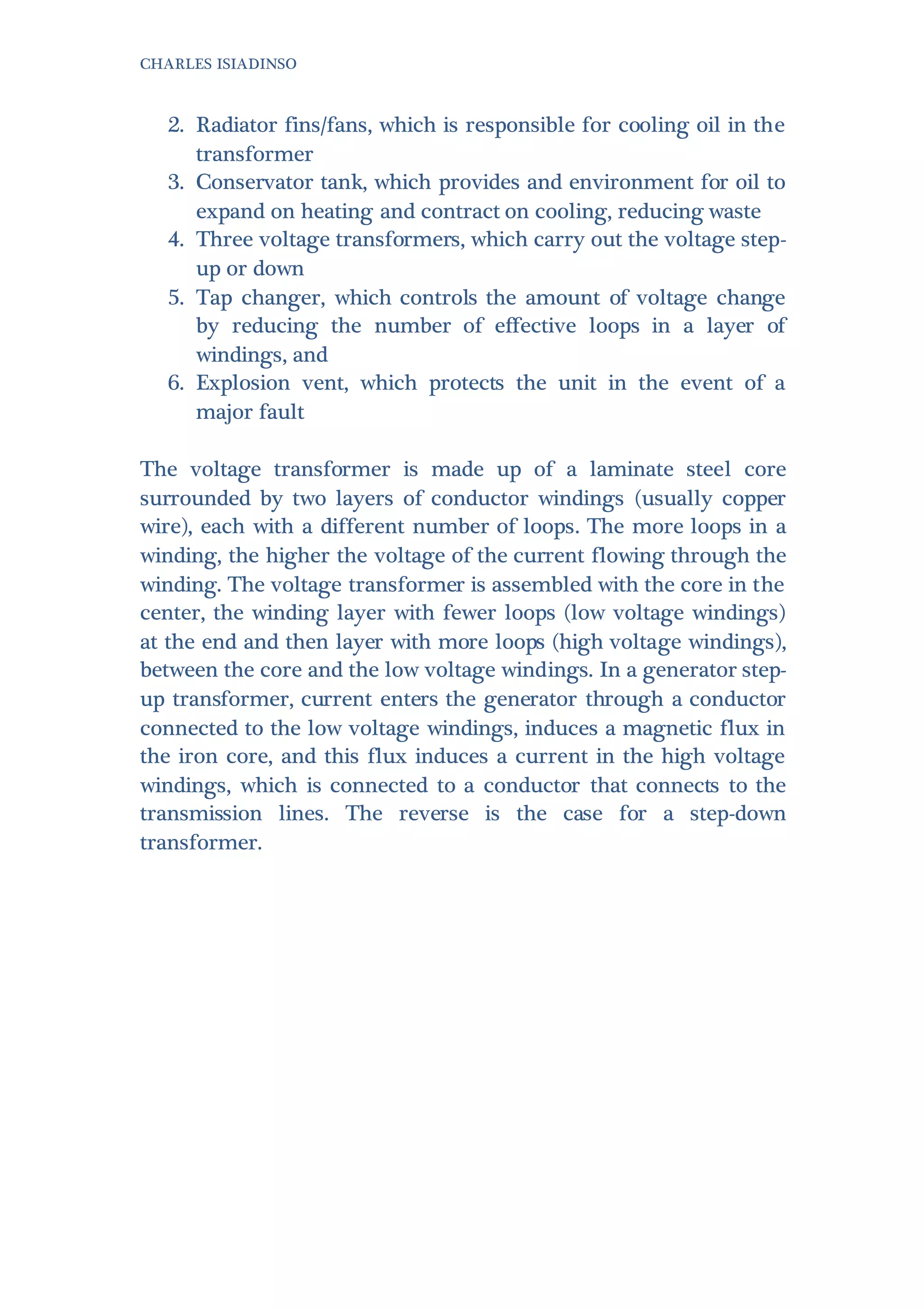 4. Generator Step Up Transformer | DOCX