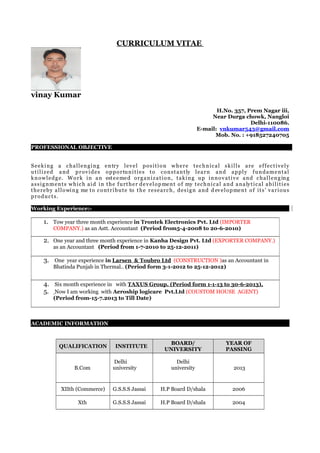 VINAY RESUME 2282015 | DOC