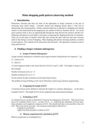 Main shopping path pattern clustering method | PDF