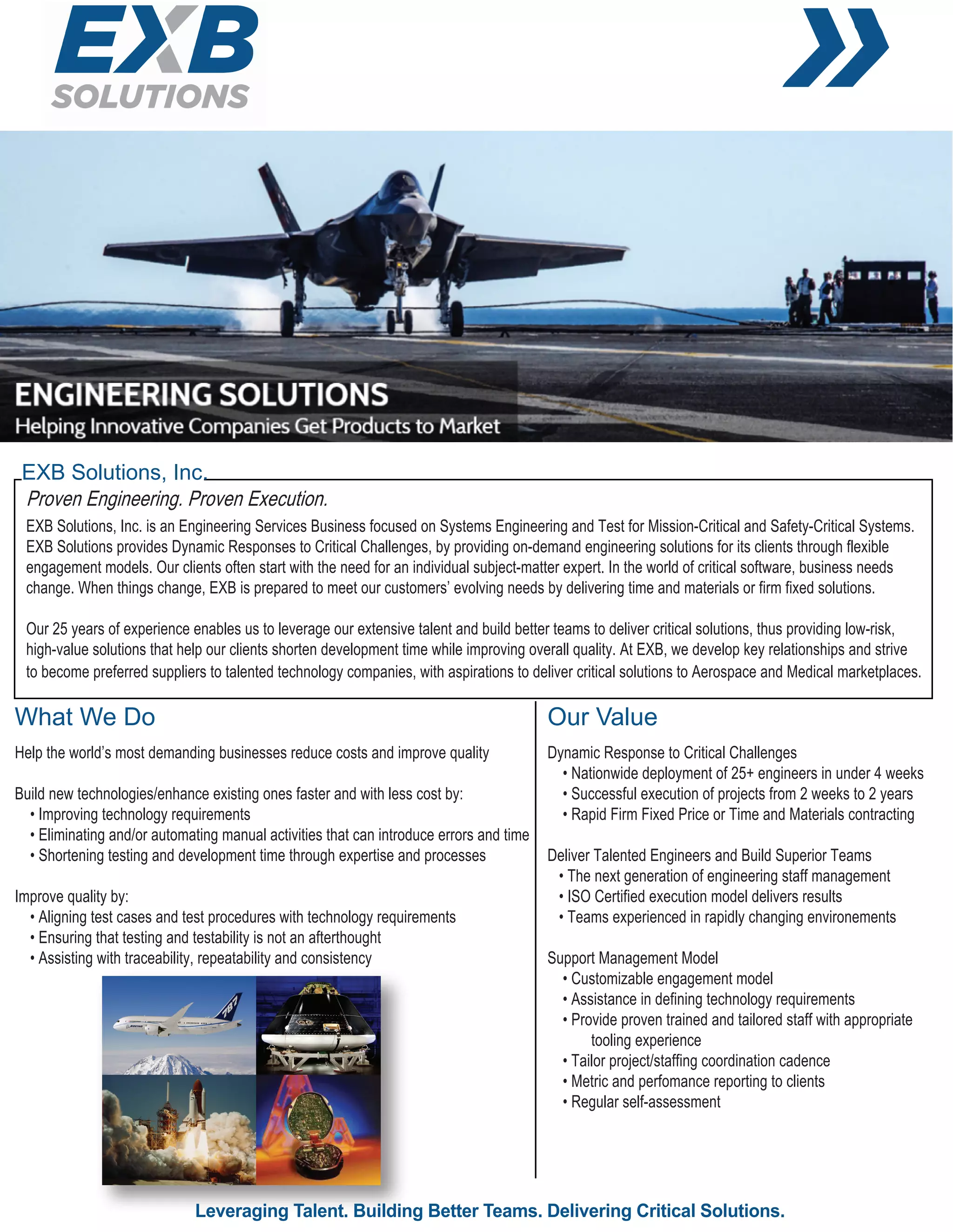 EXB Capabilities Summary | PDF