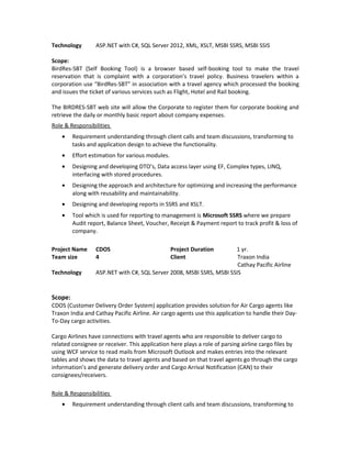 Sohan Sharma MSBI | DOC | Databases | Computer Software and Applications