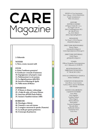 CARE MAGAZINE - COVER E COLOPHON | PDF