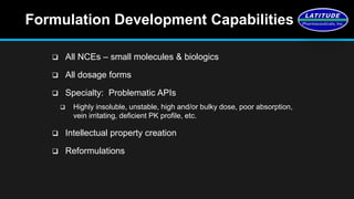 LATITUDE Pharma Formulation Platforms | PPT