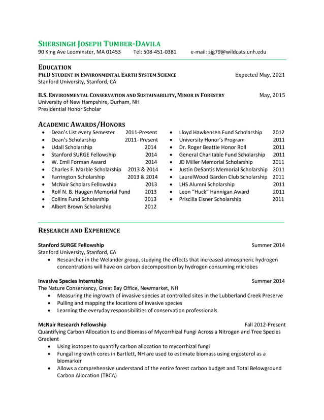 Tumber-Davila_CV | PDF