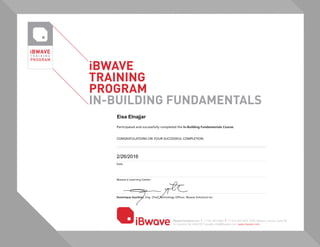 L00_Z01 - In-Building Fundamentals Training Completion | PDF